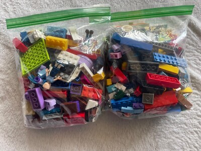 Lego Lot Mixture Of Bricks & Random Pieces Two Zipper Bags | eBay