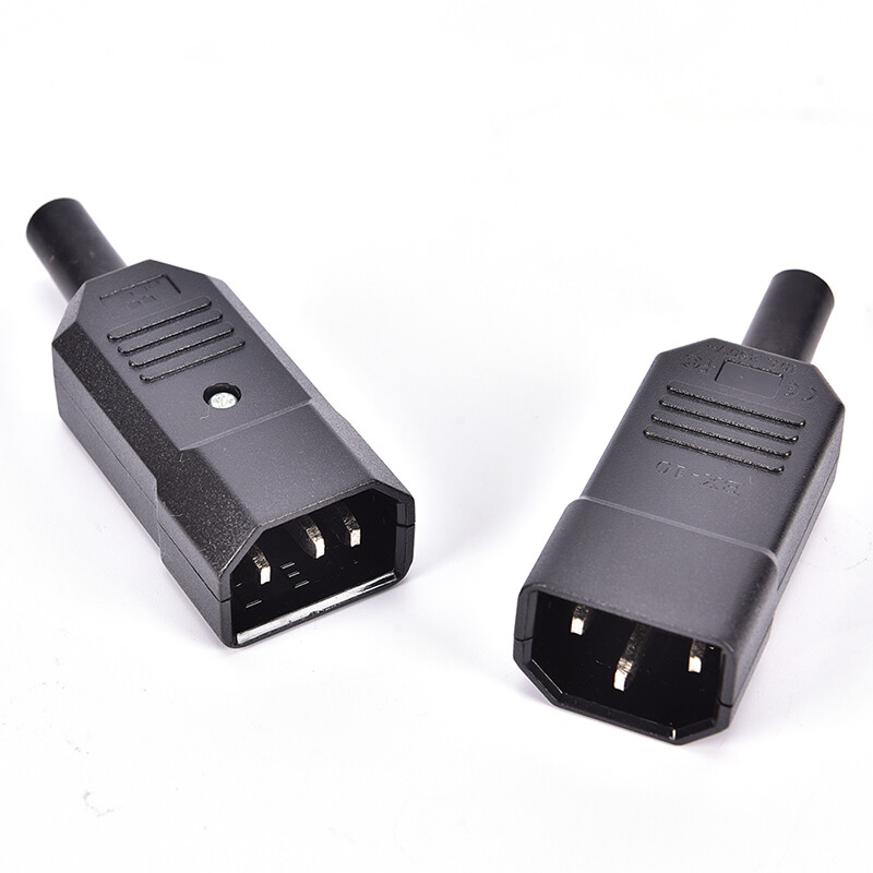 4X IEC C14 Male Inline Chassis Socket Plug Rewireable Mains Power ...