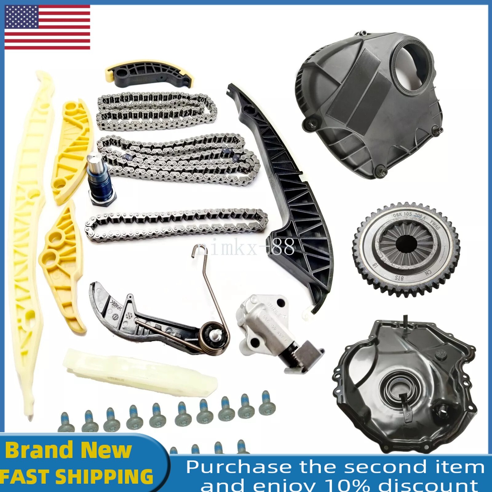 16 Pcs EA888 Engine Timing Chain Kit For VW Jetta Passat Tiguan AUDI A4 ...
