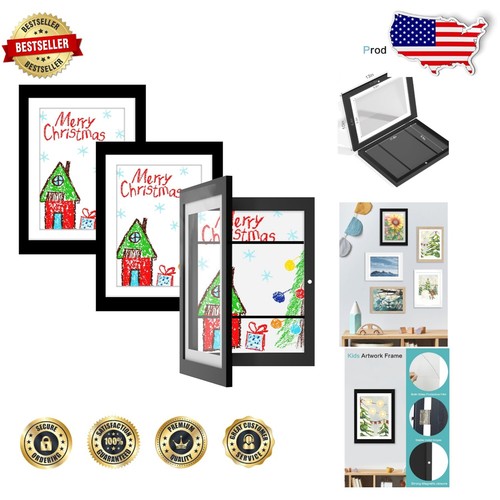 Versatile 3 Pack Kids Art Frames – Front Opening for Quick Art Swap ...