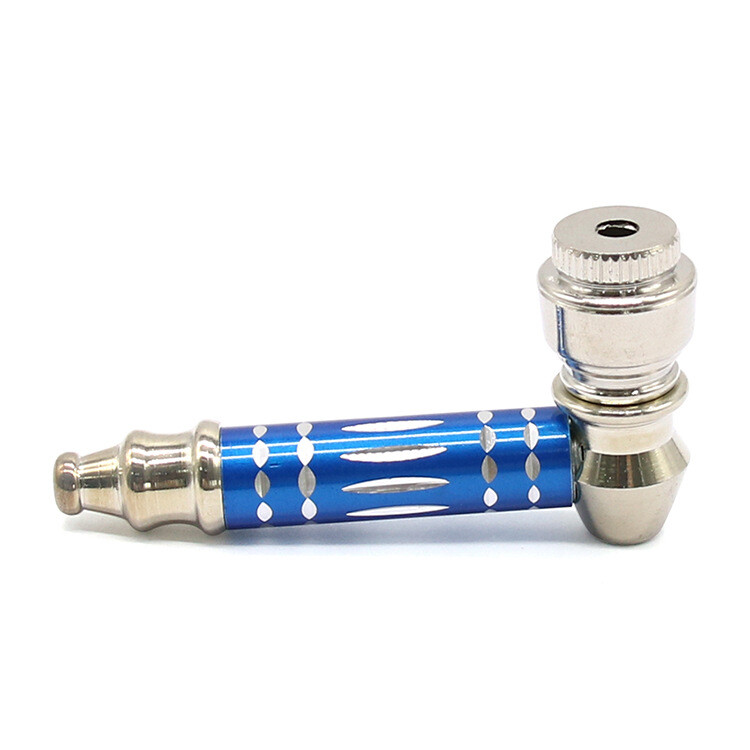 Smoking Pipe W/lid Tobacco Pipe All Metal Pipes Blue Metal Pipe | eBay