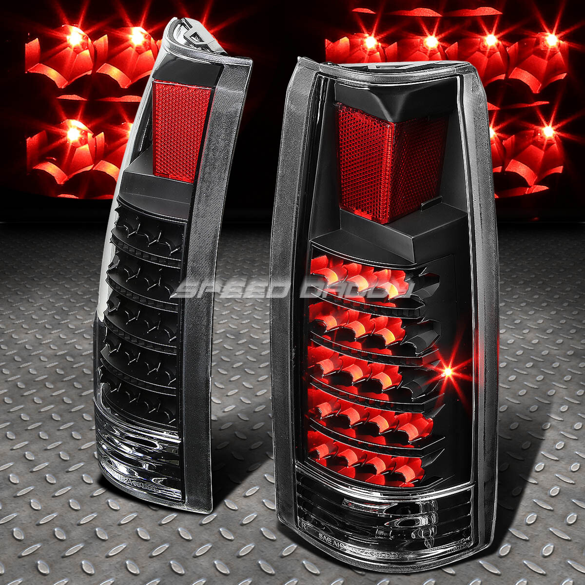 BLACK HEADLIGHT+AMBER CORNER+BUMPER+CLEAR LED TAIL LIGHT FOR 94-02 ...