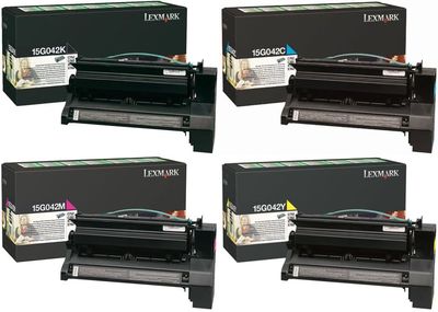 4 x Lexmark Toner Cartridge Set 15G042K,15G042C,15G042M,15G042Y C752/C762/X752 | eBay Australia