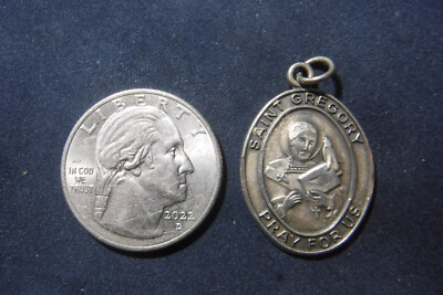 Sterling Silver Saint Gregory Medal | eBay