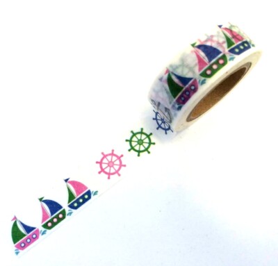 Preppy Sailboats Boat Nautical Washi Tape Decorative Planner Supply ...