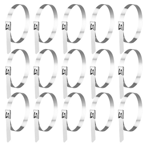 100 Pcs Stainless Wire Clamps Metal Zip Fasteners Fastening Ties | eBay