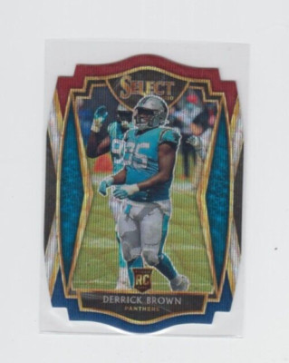 2020 Panini Select Derrick Brown Premier Level Red RC Die-Cut No. 187 ...