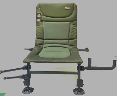 NGT Lightweight Folding Carp Fishing Chair Mud Feet & Tackle Arms | eBay