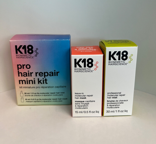 K18 Pro hair repair mini kit Molecular Repair Hair Mist + Repair Hair ...