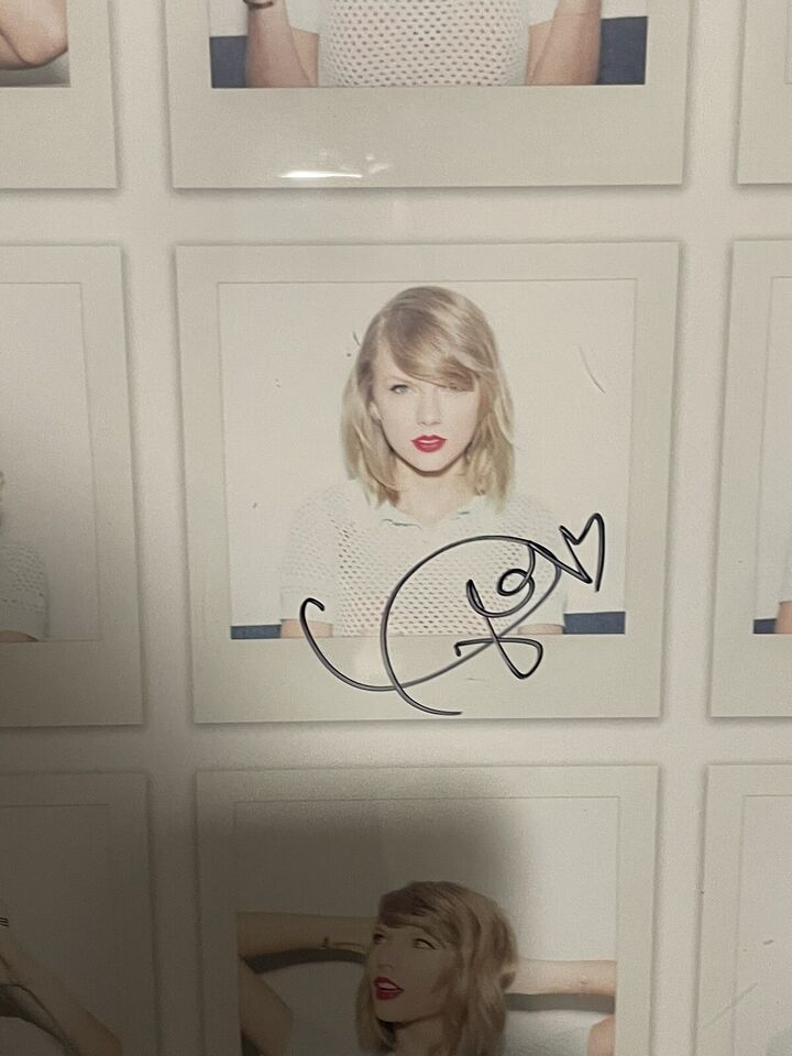 TAYLOR SWIFT Signed Autograph 1989 Framed 9 faces Lithograph - ULTRA ...