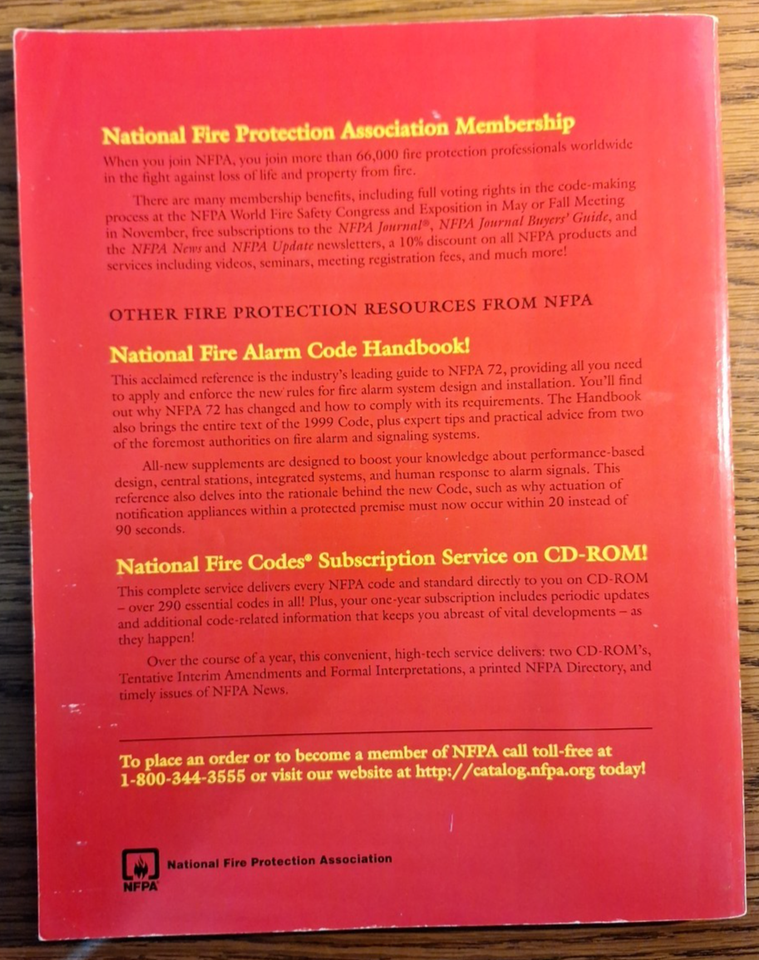 NFPA 72: National Fire Alarm Code, 1999 Edition | eBay