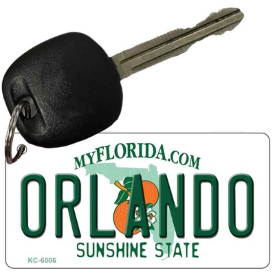Orlando Florida State Novelty Metal Aluminum Key Chain License Plate ...