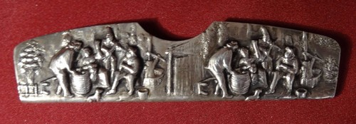 ZILPLA 90 Dutch Silver Plated Hair Comb Case Tavern Scene | eBay