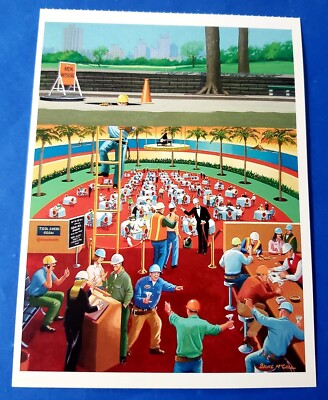 Postcard "Con Ed Party" Bruce McCall Illustration Art Card | eBay