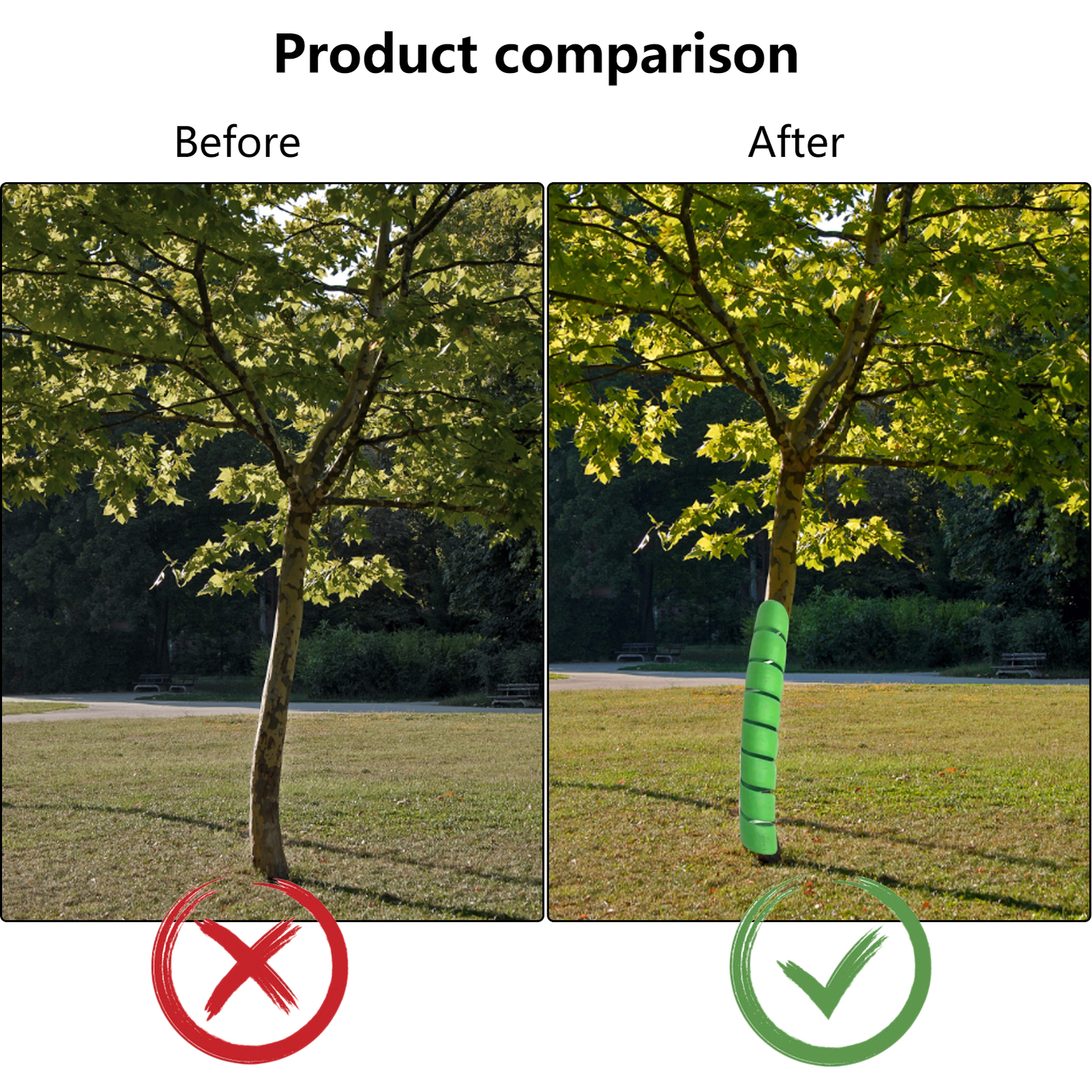 2pcs Tree Trunk Protector Spiral Design Multipurpose Anti Mouse Bite ...