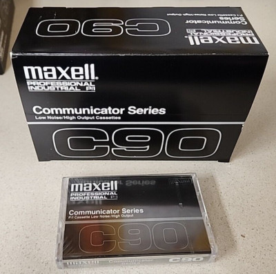 10 Maxell C90 Communicator Series P/I Low Noise High Output Cassettes ...