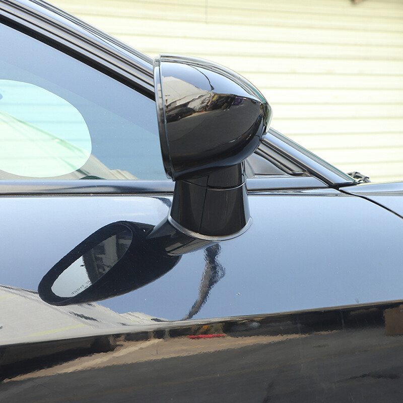 Black Car Side Mirror Cover ABS Decals Rearview Trim for Dodge ...