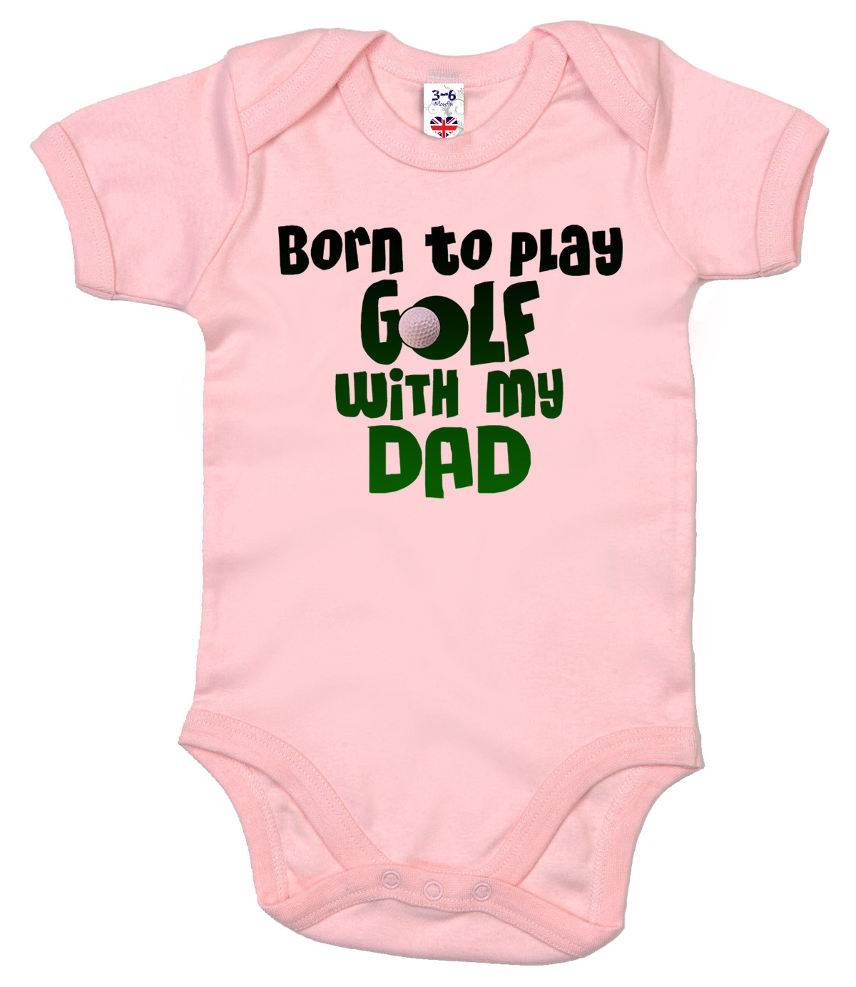 Baby Golf Bodysuit "Born to Play Golf with my Dad" Baby grow Vest Gift ...