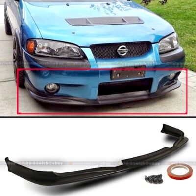 Fit 02 03 Sentra B15 Spec V Urethane JDM Style PU Front Bumper Chin Lip ...