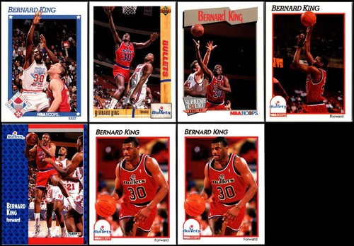 1991 Bernard King Washington Bullets (7) Card Lot - MUST-HAVE ITEM ...