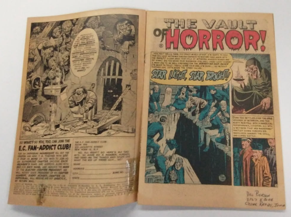 Vault of Horror #34 EC Golden Age Pre-Code Horror Comics 1954 Johnny ...