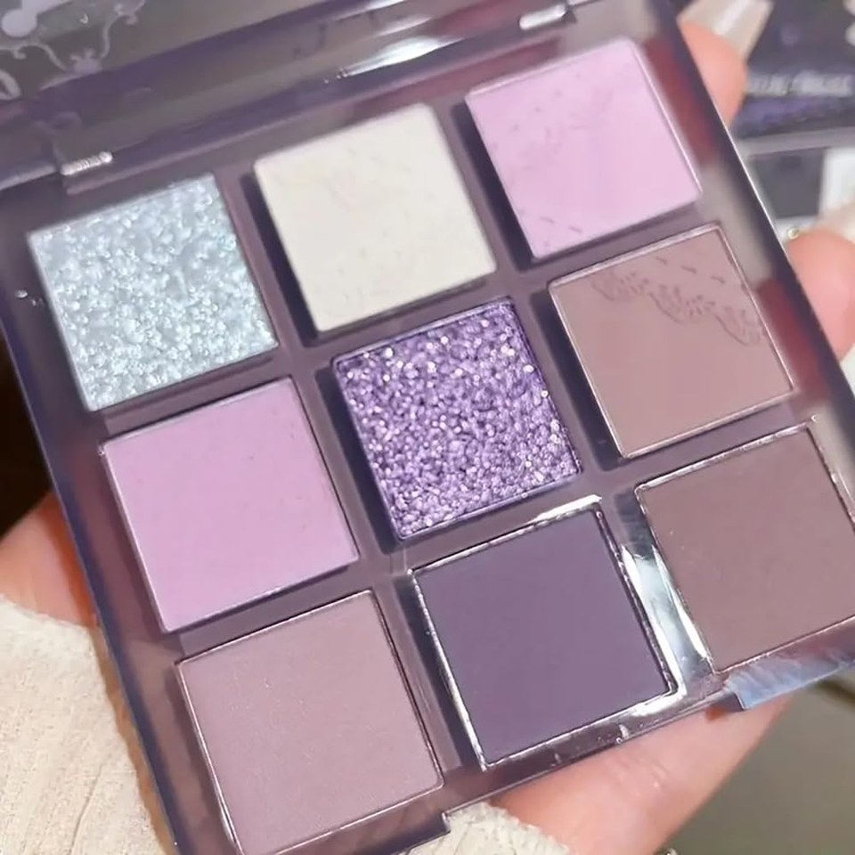 9 Colors Eyeshadow Palette Set - Mauve Purple Taupe Eye Shadow Palette ...