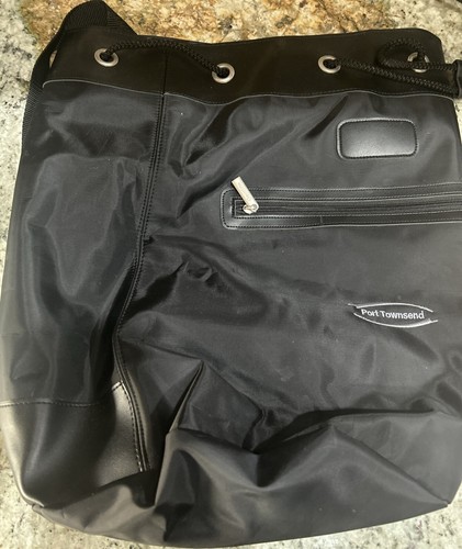 Drawstring Bucket Sling Bag Black Duffel Backpack | eBay