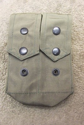 ORIGINAL ISRAELI OD GREEN NYLON POUCH DOUBLE POCKET IMI | eBay