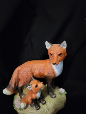 home interior figurines homco masterpiece vintage porcelain mama fox ...