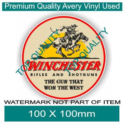 VINTAGE WINCHESTER FIREARMS Decal Sticker Vintage Americana Garage ...