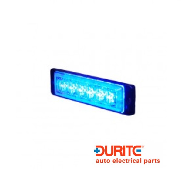 Durite Blue Warning Light 6 LED Strobe 12/24v 4x4 Recovery for sale ...