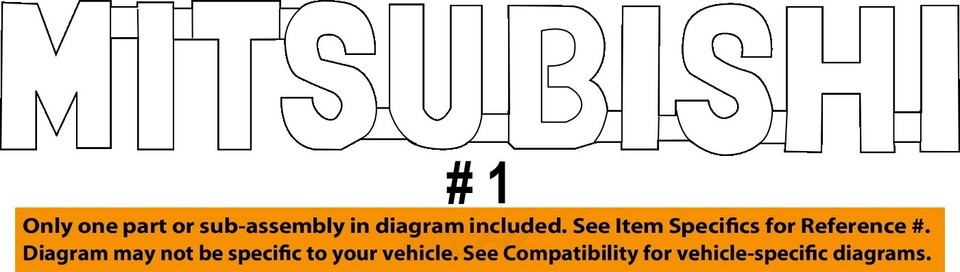 MITSUBISHI OEM 08-24 Eclipse Cross Lift Gate Exterior Trim-Nameplate ...