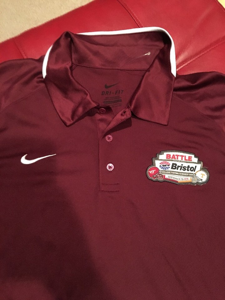 Nike VT vs TN Vols Battle at Bristol Football 2016 sz XL Polo shirt ...