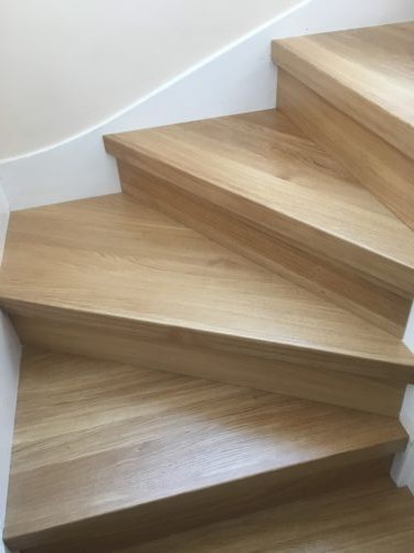 13 stairs oak cladding - system2 - oiled treads and white mdf risers ...
