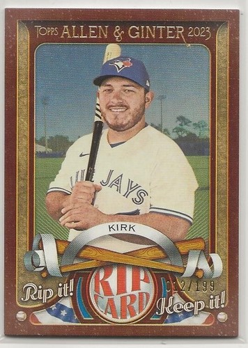 2023 Topps Allen & Ginter Rip Card Alejandro Kirk 012/199 Toronto Blue ...