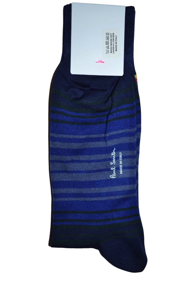 Paul Smith Mainline Mens Blue Yann Stripe Socks Brand New | eBay