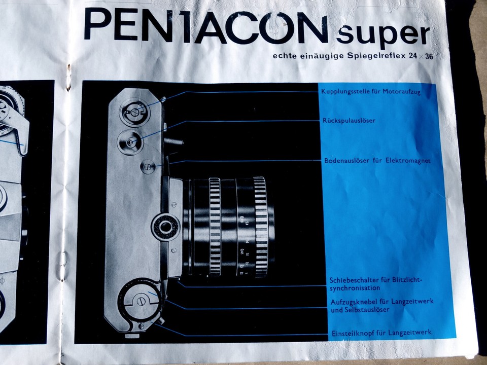 Pentacon Super (Flagship) Extremely Rare SLR Brochure, Zeiss, Meyer Lenses | eBay