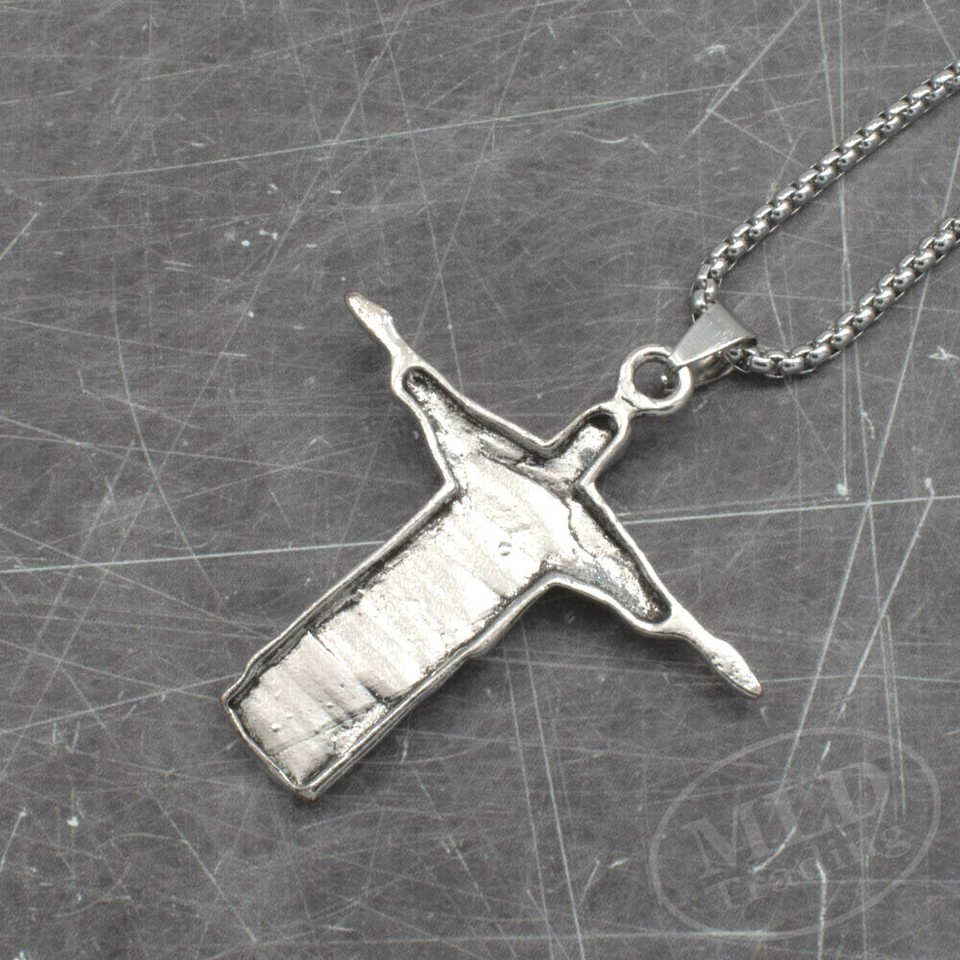 Jesus Christ The Redeemer Cross Pendant Necklace 24" Chain Catholic ...