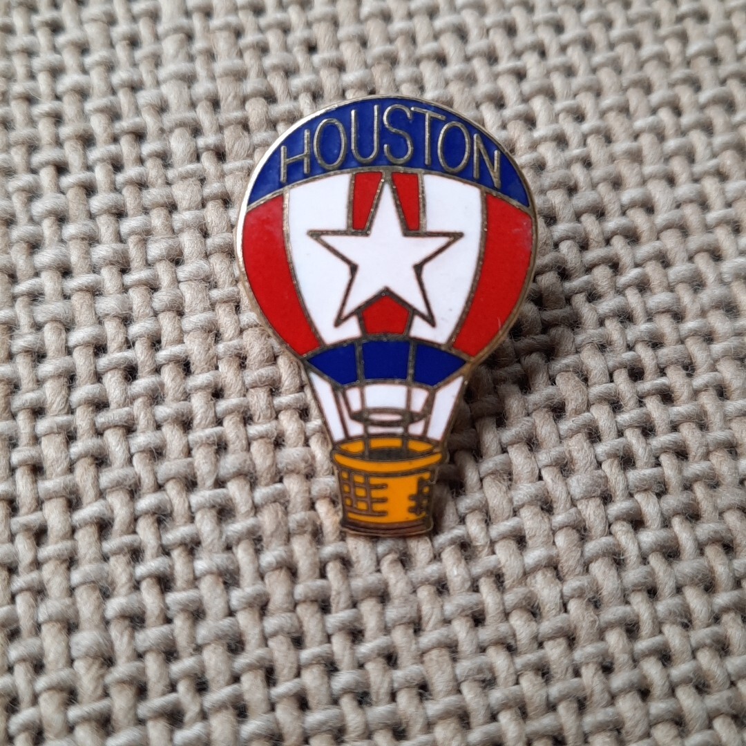 Vintage Houston Texas Lapel Pin Hot Air Balloon Red White & Blue | eBay
