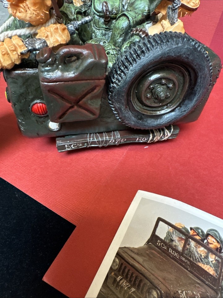 Guillermo Forchino Tour of Duty Military Jeep Sculpture Figure w/ Tag ...