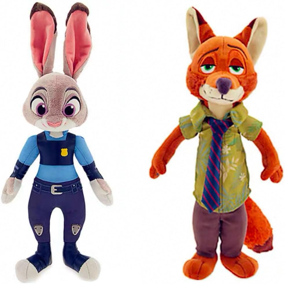 2 Pcs Judy Rabbit & Nick Fox Plush Toys Gifts for Friends Family Kids ...