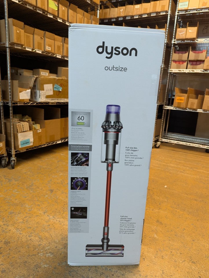 New In Box Dyson Outsize Cordless Vacuum w/ 6 Accessories Nickel/Red ...