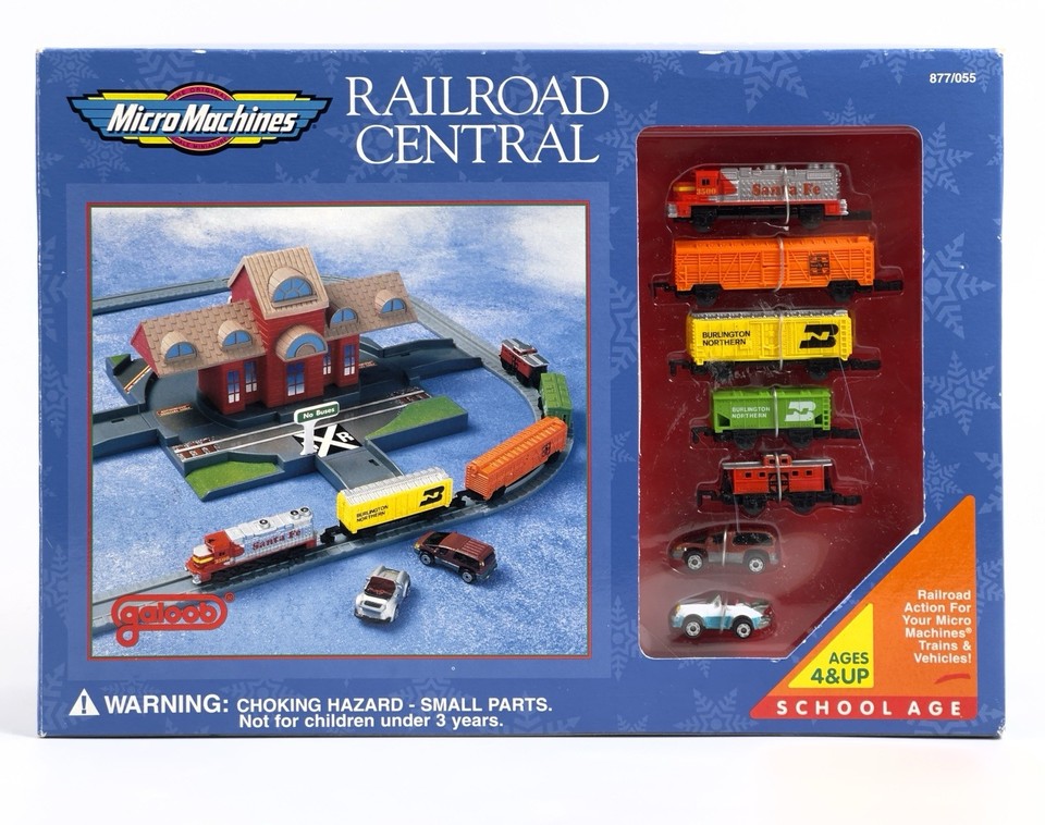 VTG Galoob Micro Machines Railroad Central Santa Fe Diesel Set (1995 ...