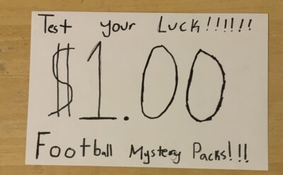 1 DOLLAR FOOTBALL MYSTERY PACK. GUARANTEED 5-10 CARDS PER PACK | eBay