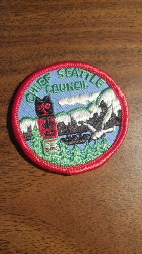 Vintage Boy Scout Boyscout Chief Seattle Council Round Patch | eBay