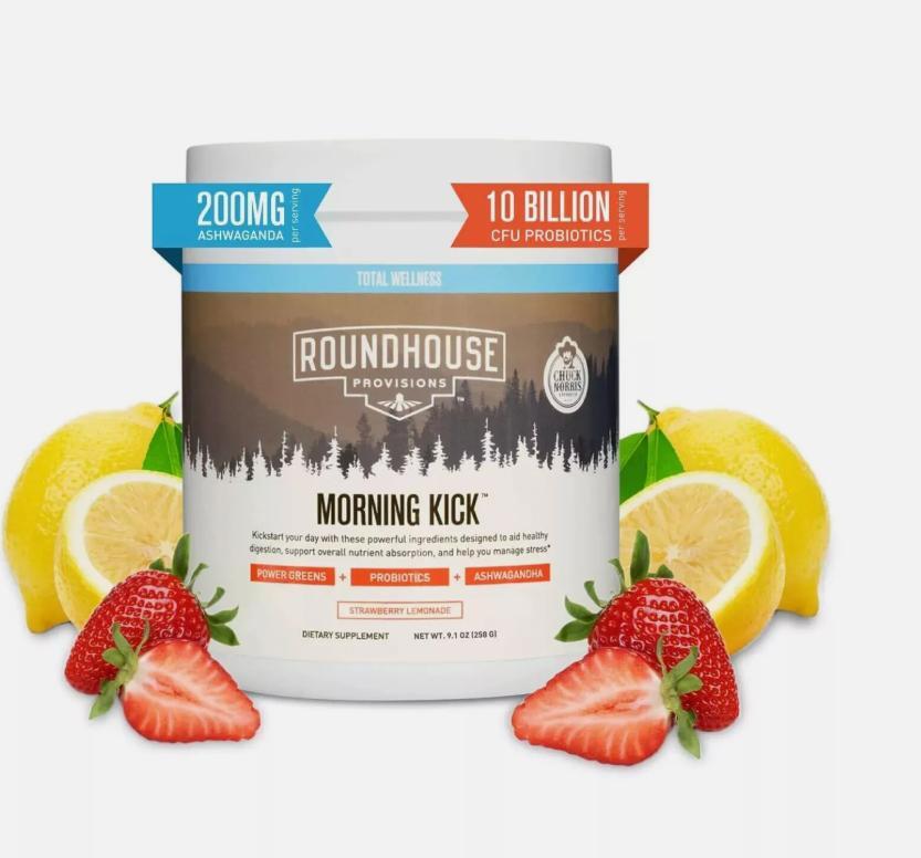 Roundhouse MORNING KICK Provisions Digestion Strawberry Lemonade 9.1oz ...