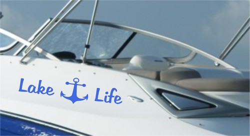Lake Life Anchor Window Decal Wall Decor Car Truck Boat Trailer Fishing ...