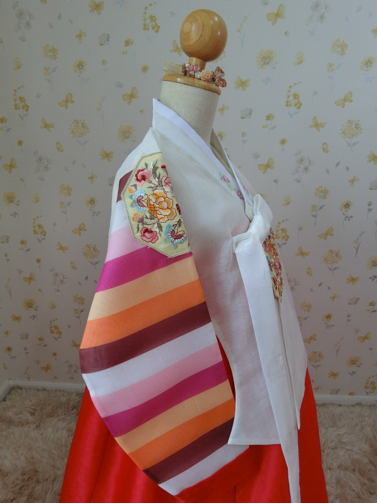 Luxury Rainbow Royal HANBOK WOMAN_Royal hanbok 40" chest _ 165 cm. tall ...