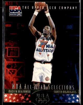 1996 Upper Deck USA Hakeem Olajuwon NBA All-Star Selections #22 Team ...