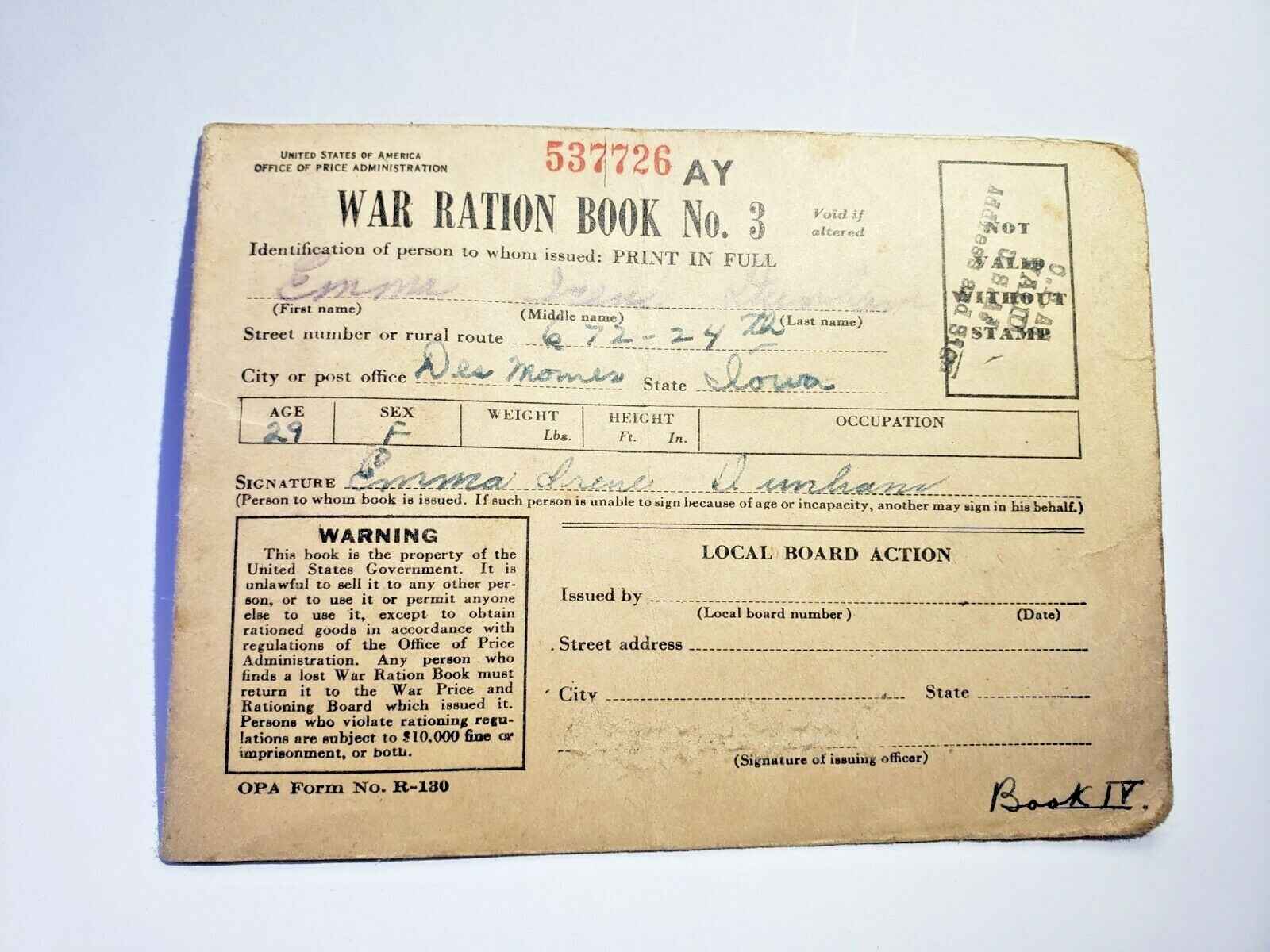 1942 War Ration Books with Stamps | eBay